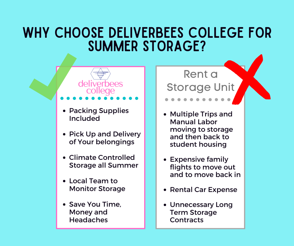 Summer Storage – deliverbees college